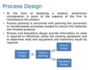 Basics of Product and Process Design Management | PPT