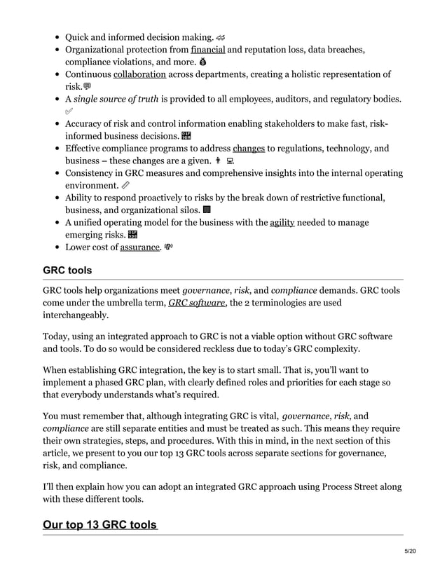 13 Top GRC Tools for an Integrated Governance, Risk and Compliance ...