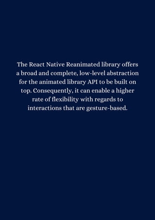 13 top react native animation libraries to create stellar ux | PDF