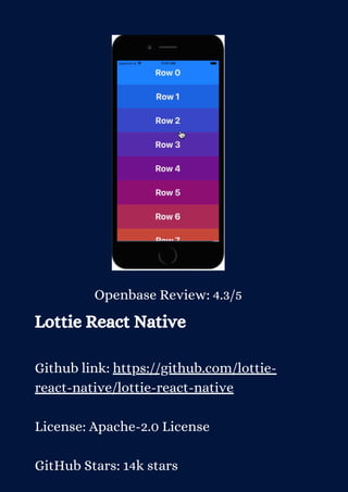 13 top react native animation libraries to create stellar ux | PDF