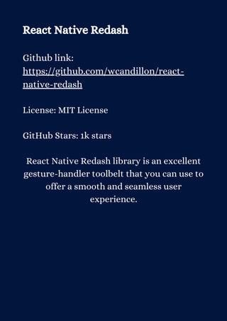 13 top react native animation libraries to create stellar ux | PDF