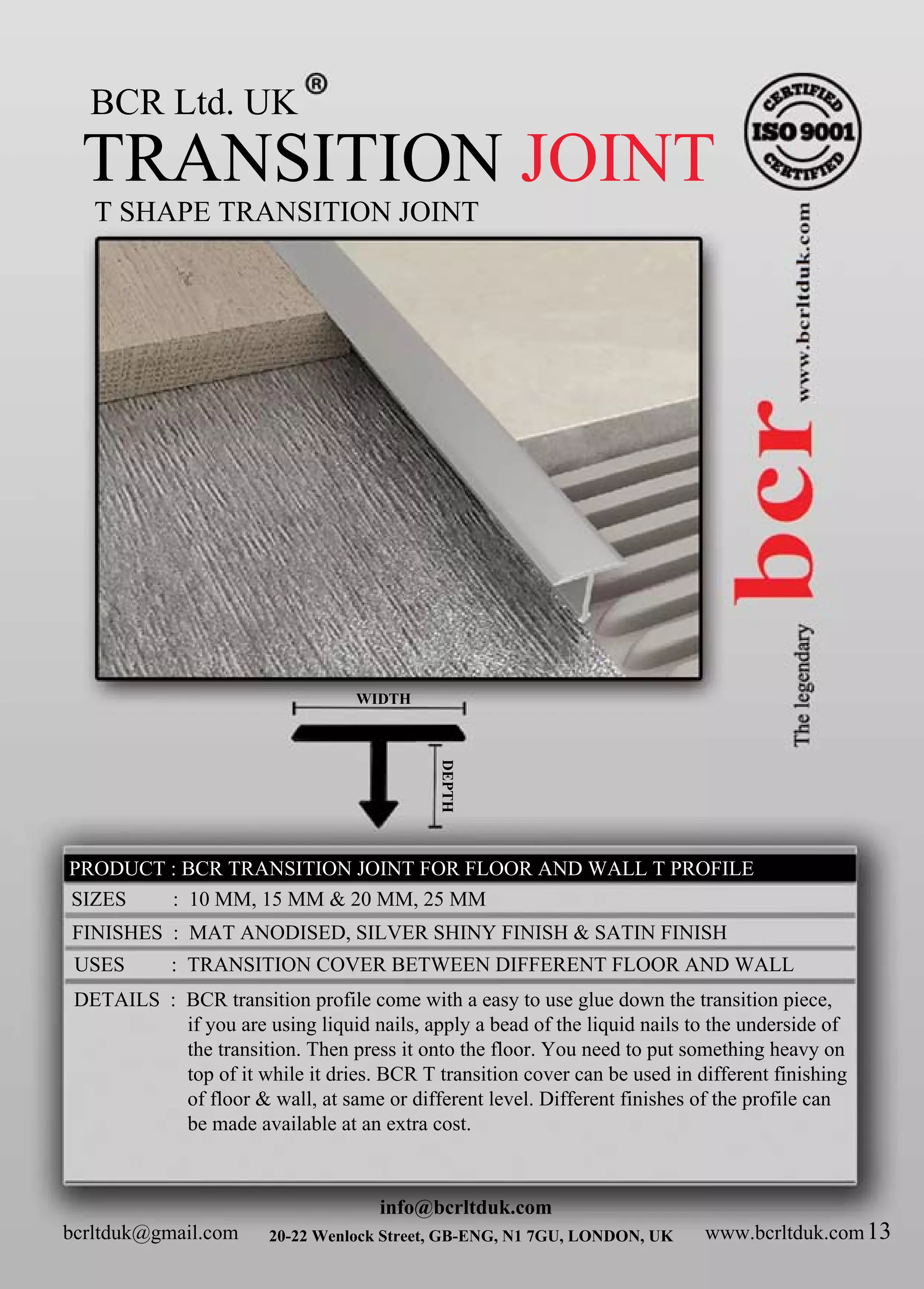 13 transition joint data sheet | PDF