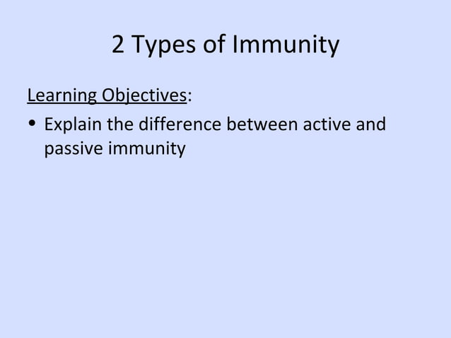 Y8 Humans 13 two types of immunity | PPT