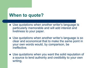 Using Quotations(Jill T ) | PPTX