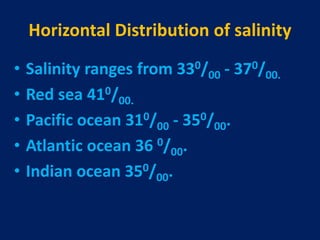 Ocean water description slide share in detail | PPT