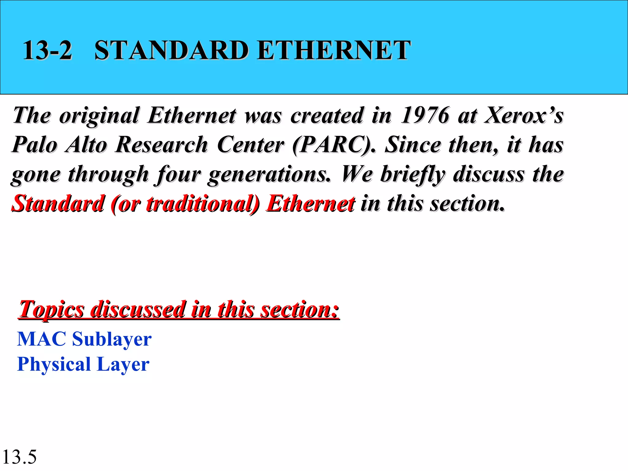 13 Wired Lans_Ethernet | PPT