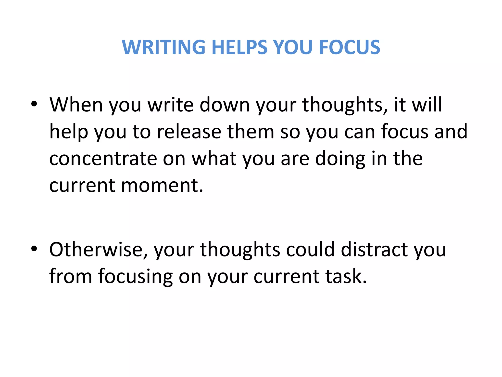 Write down your thoughts | PPT Write down your thoughts | PPT