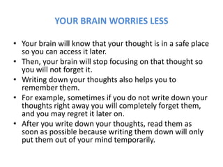 Write down your thoughts | PPT