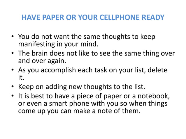 Write down your thoughts | PPT