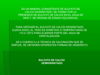 Yeso | PPT