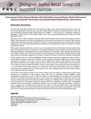Zhongmin Baihui report | PDF