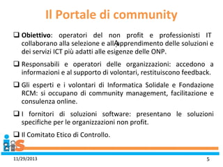 [OINP2013] Centro di competenza e supporto informatico al Terzo Settore ...
