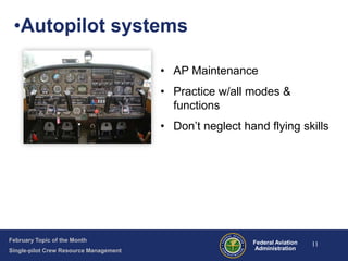 Topic of the Month (14-02): Single Pilot CRM | PPT