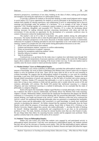 Students’ Experiences in Teaching and Learning Islamic Education Using ...