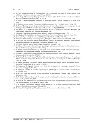 Students’ Experiences in Teaching and Learning Islamic Education Using ...