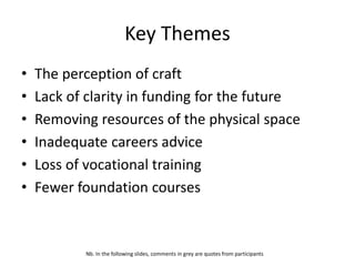 Studying Craft: trends in craft education and training | PPT
