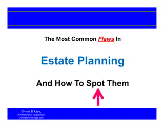 14 05-17 the most common flaws in estate planning | PDF