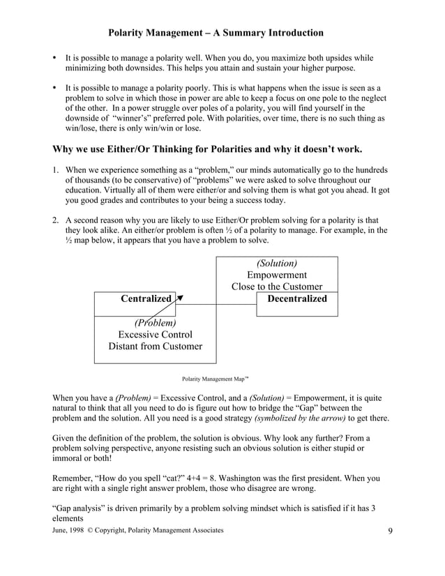 Polarity Thinking | PDF