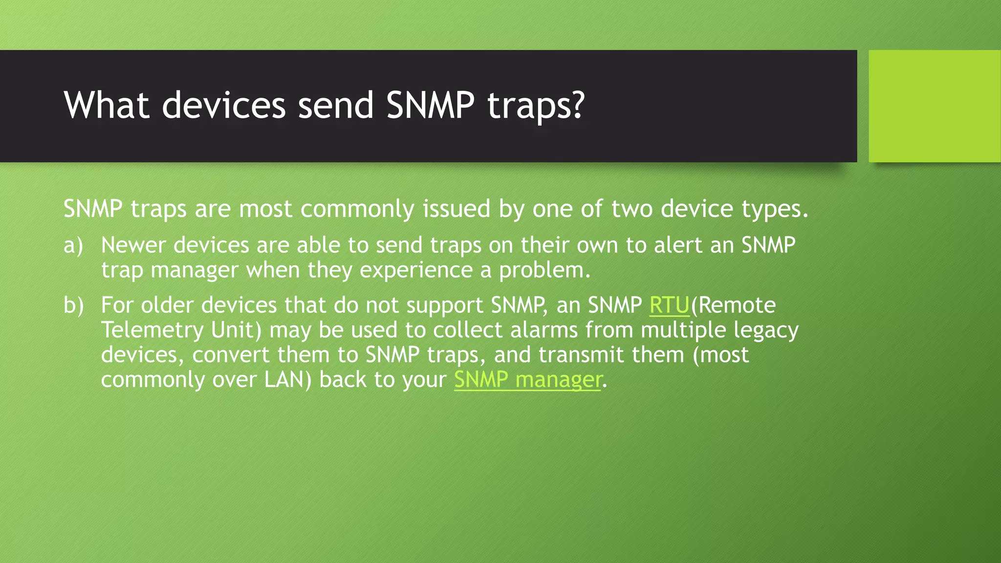 SNMP(Simple Network Management Protocol) | PPTX