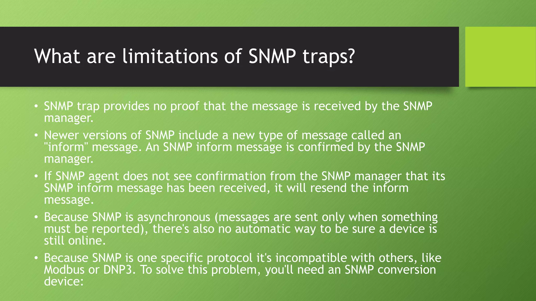SNMP(Simple Network Management Protocol) | PPTX