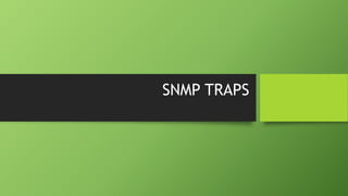 SNMP(Simple Network Management Protocol) | PPTX