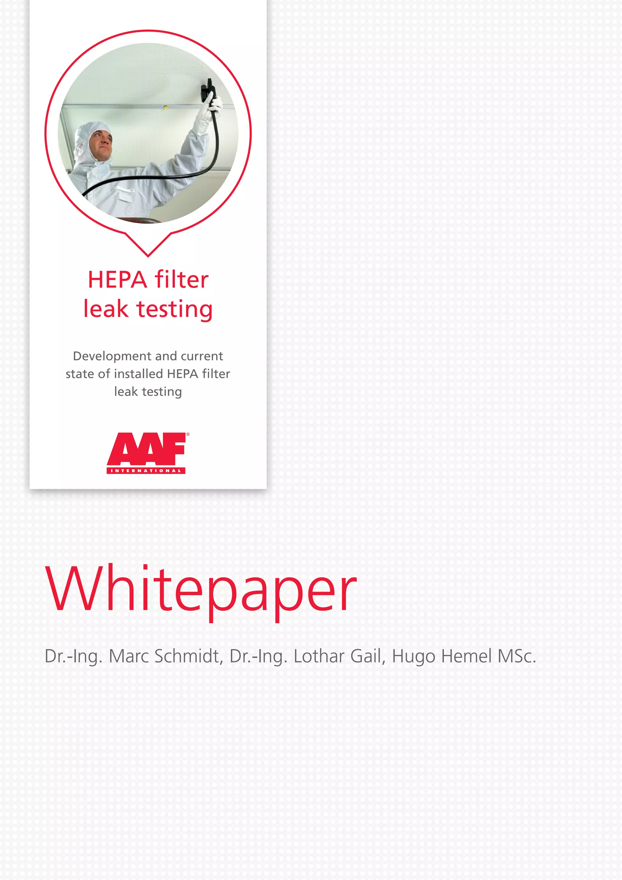 AAF Whitepaper HEPA filter leak testing | PDF