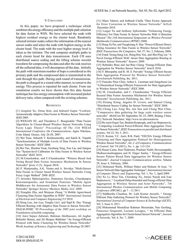 Energy Efficient Multipath Data Fusion Technique for Wireless Sensor Networks | PDF