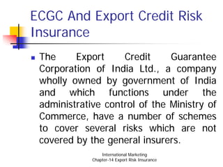 Export Risk Insurance | PDF