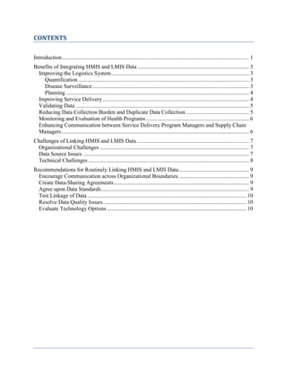 Considerations for the integration of HMIS and LMIS | PDF