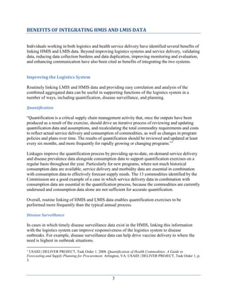 Considerations for the integration of HMIS and LMIS | PDF
