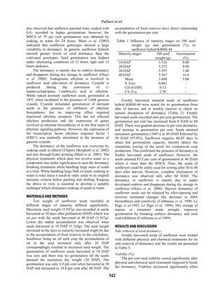 14. study on occurrence and safe removal of dormancy in sunflower | PDF