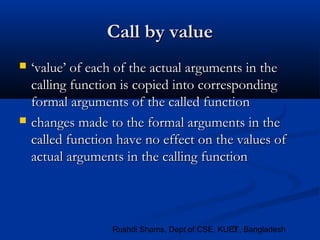 Lec 14. Call by Reference | PPT | Programming Languages | Computing