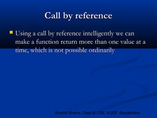 Lec 14. Call by Reference | PPT | Programming Languages | Computing