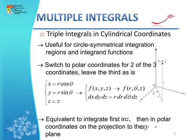 14.6 triple integrals in cylindrical and spherical coordinates | PPTX