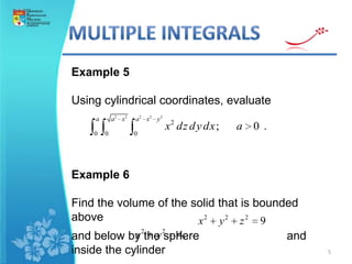 14.6 triple integrals in cylindrical and spherical coordinates | PPTX