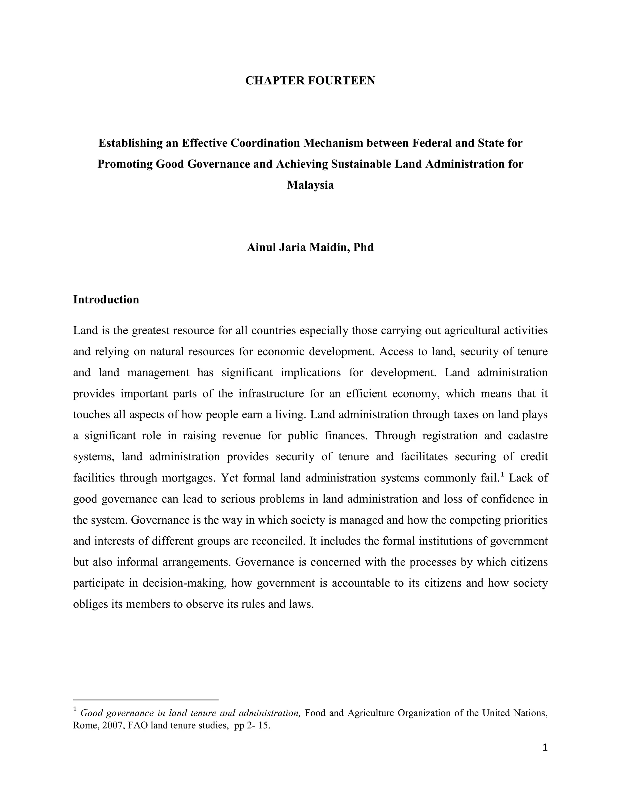 Land administration in Malaysia | PDF