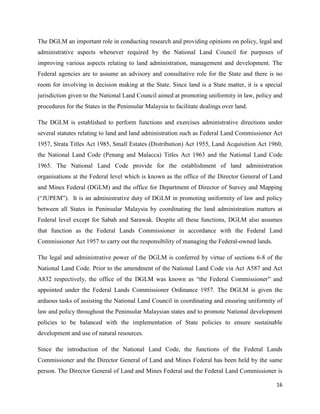 Land administration in Malaysia | PDF