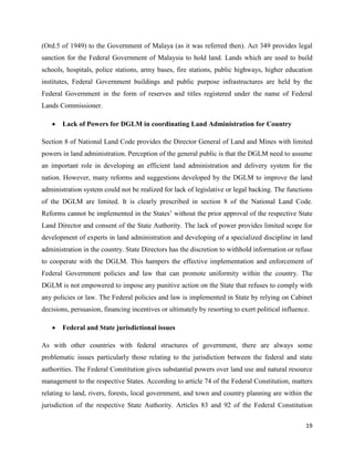 Land administration in Malaysia | PDF