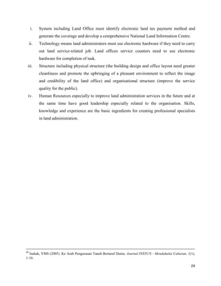 Land administration in Malaysia | PDF