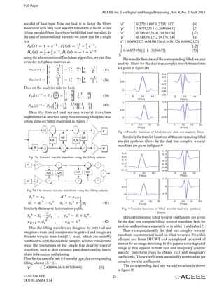 An Application of Second Generation Wavelets for Image Denoising using Dual Tree Complex Wavelet ...
