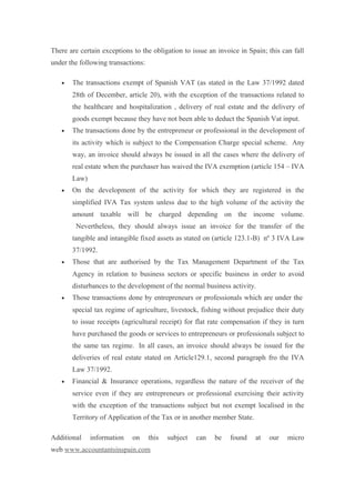 Duty to bill in spain | DOC | Personal Taxes | Personal Finance