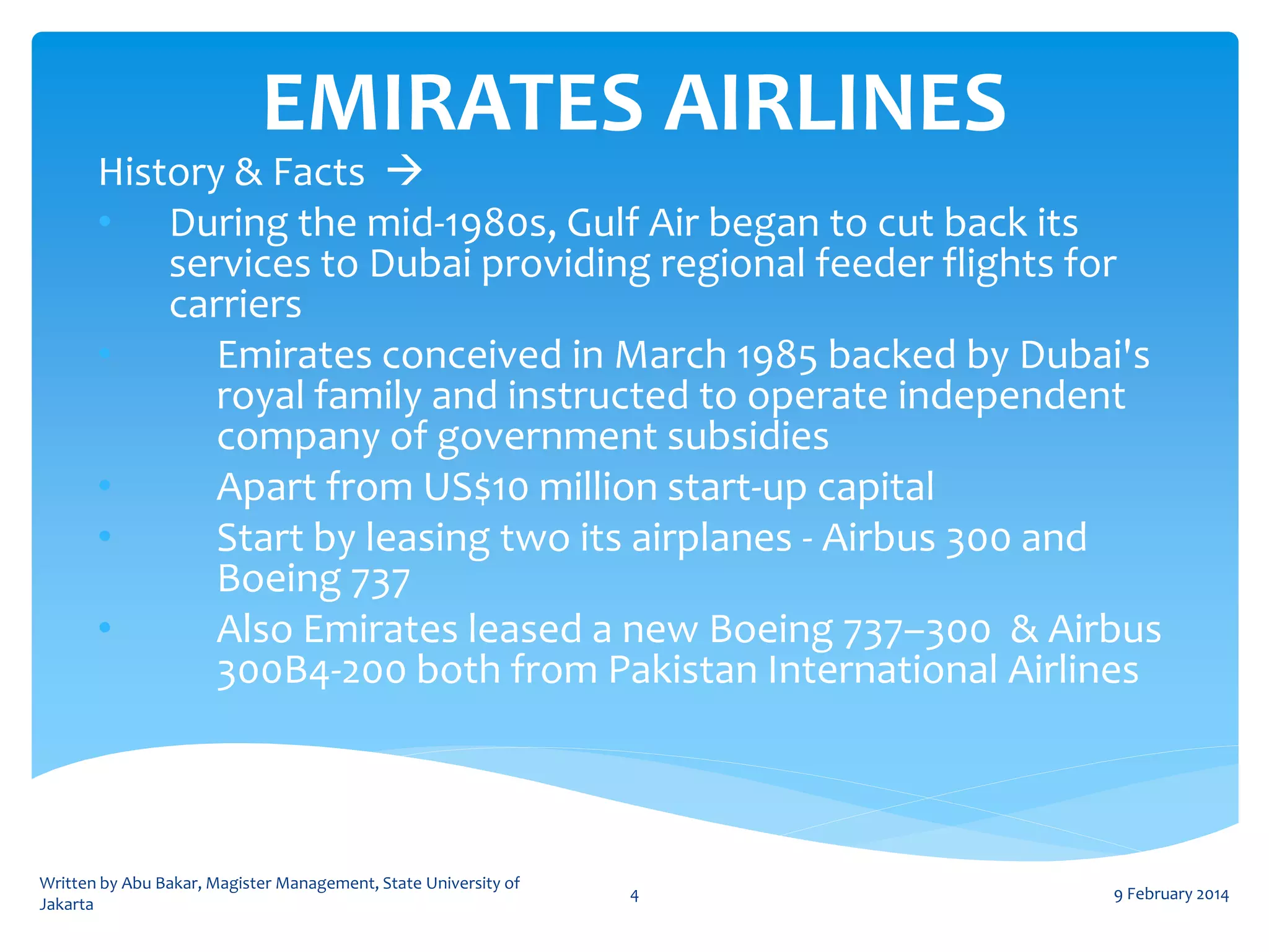 Emirates Airlines Draft Strategic 2013-2014 | PDF
