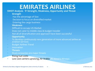 Emirates Airlines Draft Strategic 2013-2014 | PDF