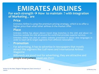 Emirates Airlines Draft Strategic 2013-2014 | PDF