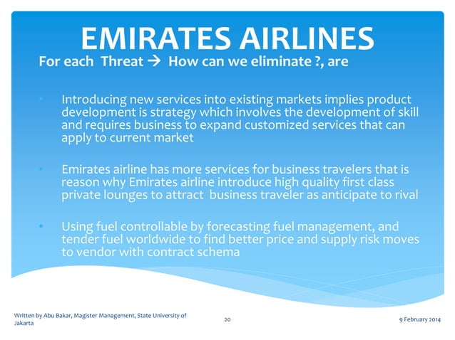 Emirates Airlines Draft Strategic 2013-2014 | PDF