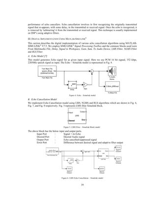 Echo Cancellation Algorithms using Adaptive Filters: A Comparative Study | PDF