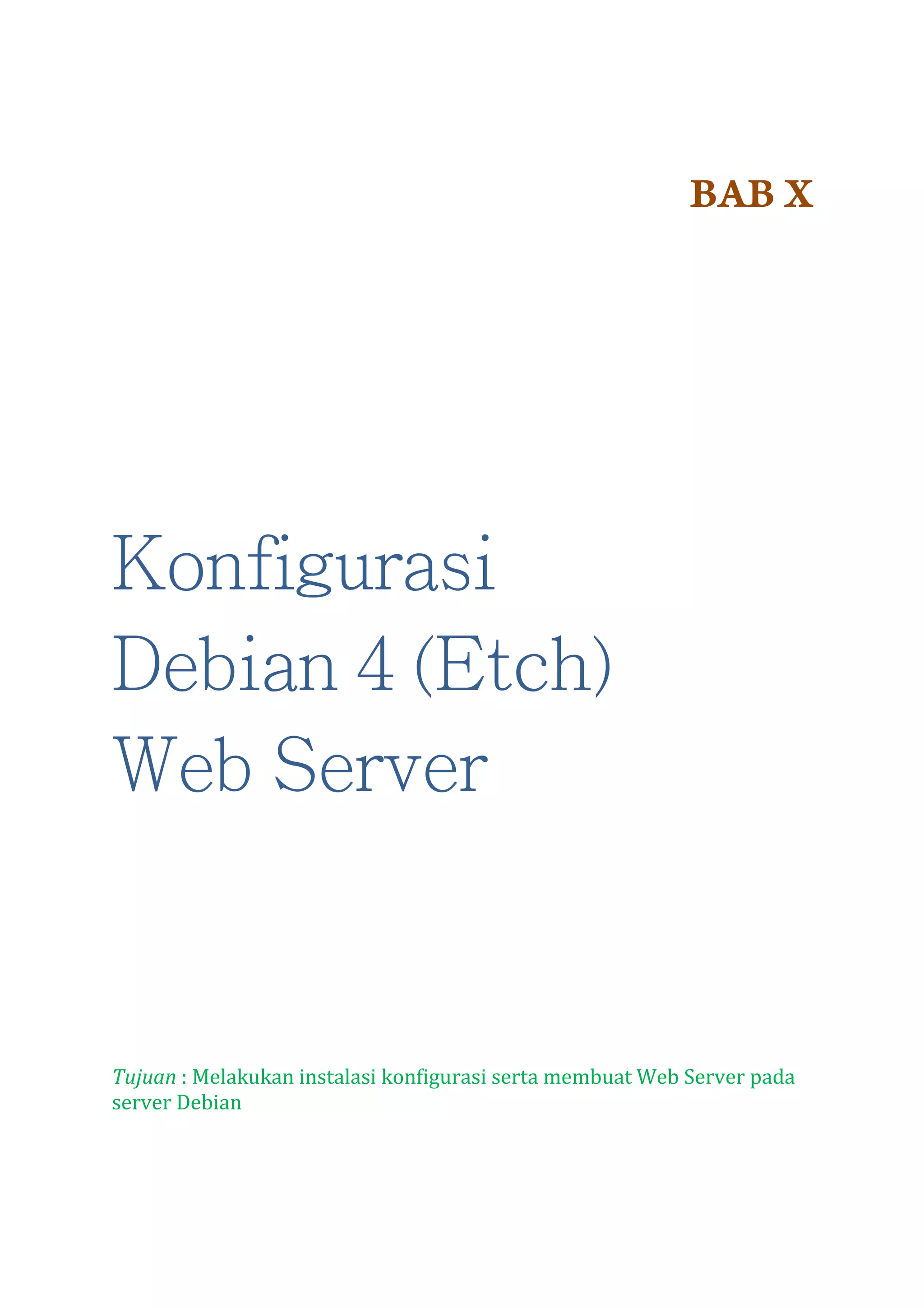konfigurasi web server | PDF