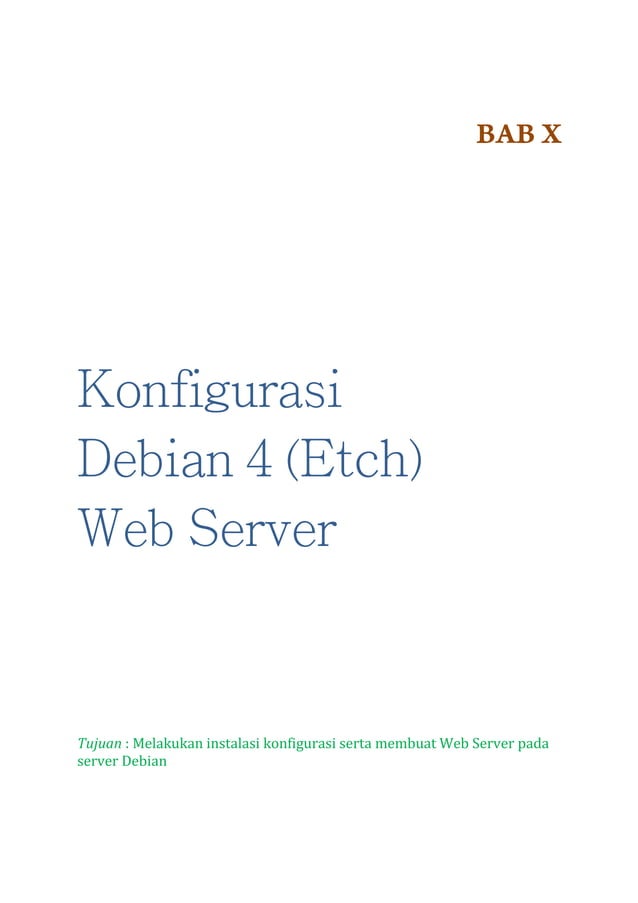 konfigurasi web server | PDF