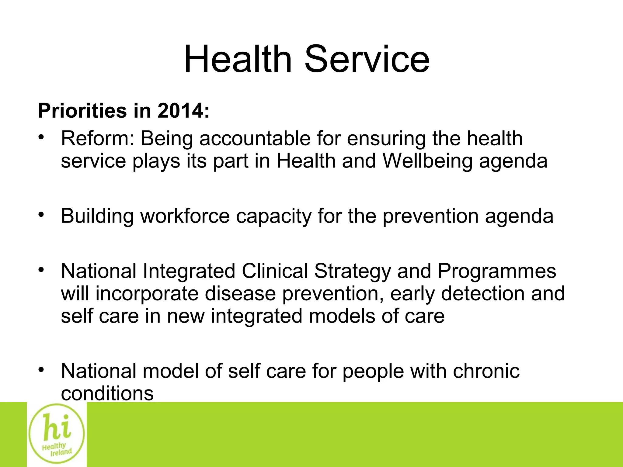 Dr. Stephanie O'Keeffe, National Director Health and Wellbeing, HSE | PPT