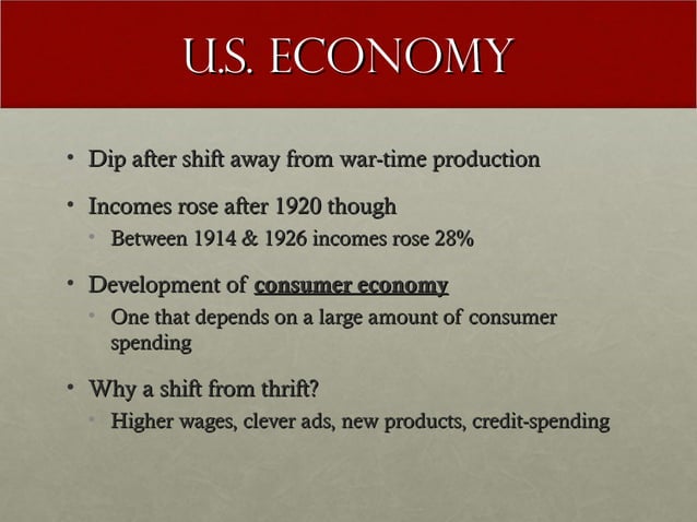 The 1920s Economic Boom | PPT